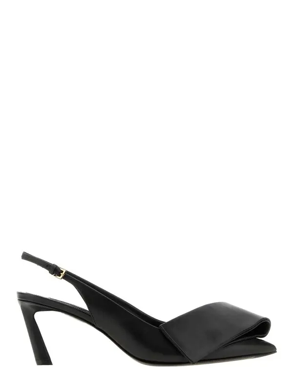 Givenchy Leather Twisted Ribbon Pumps - Black