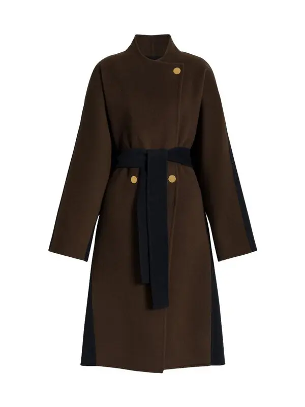 Alberta Ferretti Wool And Cashmere Long Coat - Multicolor