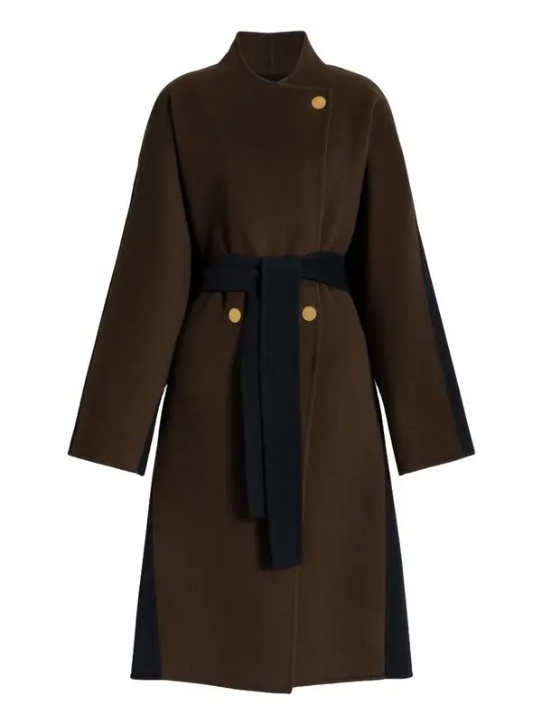 Alberta Ferretti Wool And Cashmere Blend Overcoat - Multicolor