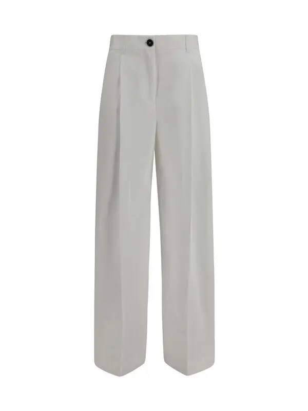 TOTEME Tailored Cotton Pants - White