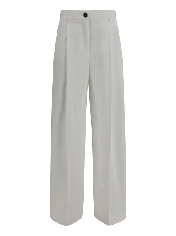 TOTEME Tailored Cotton Pants - White