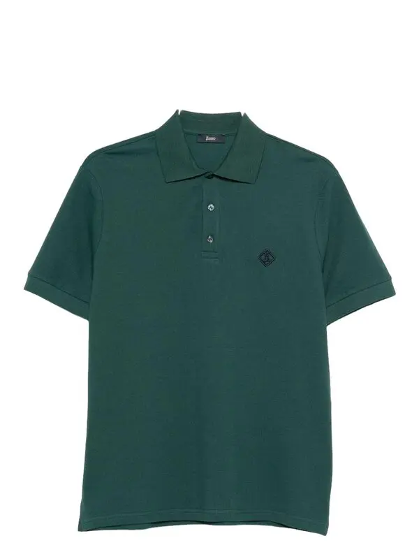 Herno Logo Cotton Polo Shirt - Multicolor