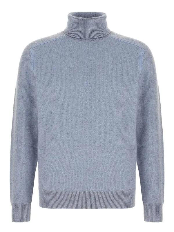 Zegna Cashmere Blend Turtleneck Pullover - Multicolor