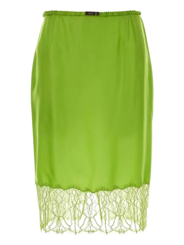 Gucci Fluo Satin Skirt - Green