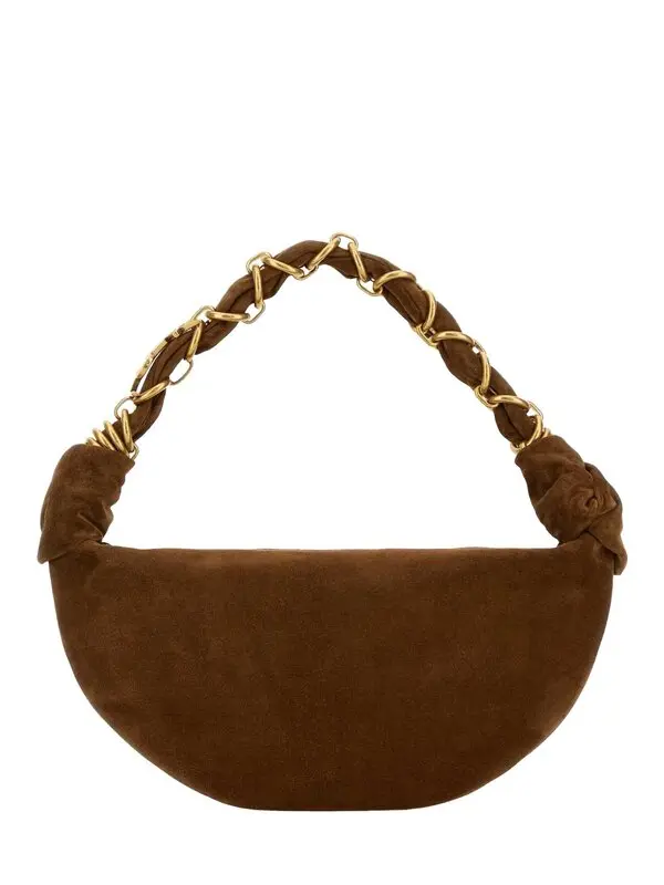 Saint Laurent Suede Amalia Shoulder Bag - Brown