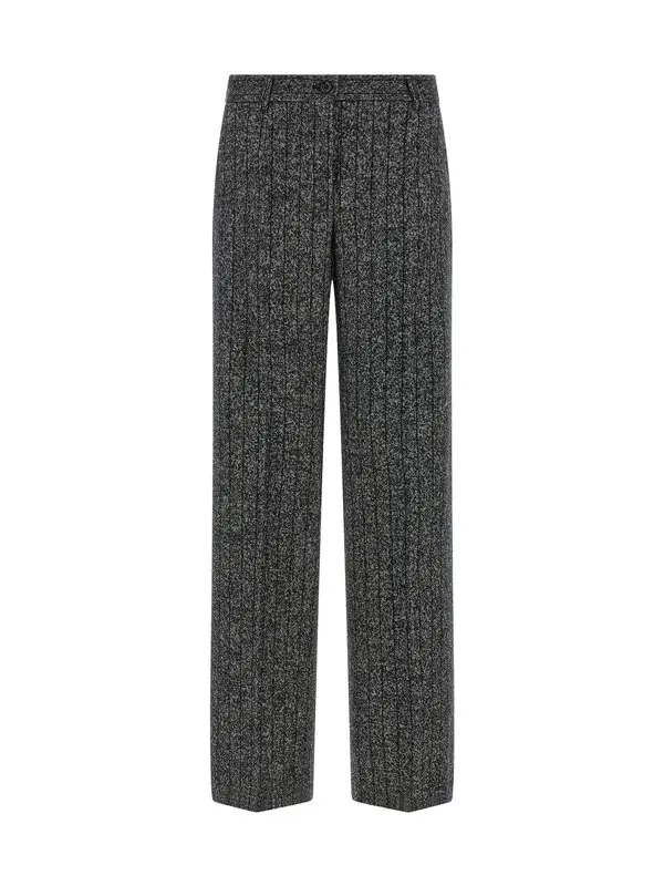 Dolce & Gabbana Striped Wool Trousers - Multicolor
