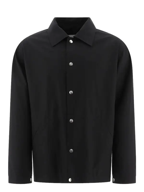 JIL SANDER Cotton Poplin Shirt Jacket - Black