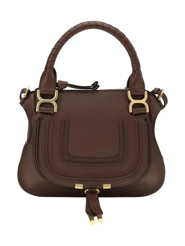 Chloé Marcie Leather Handbag - Brown