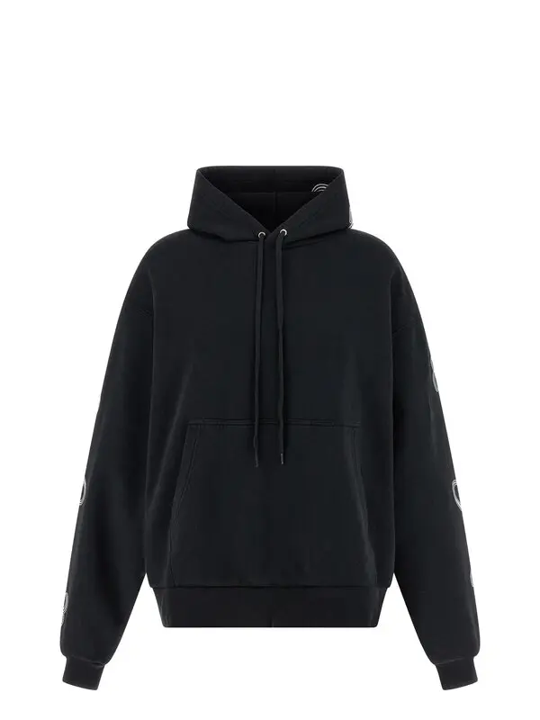 Balenciaga Cursive Fleece Hoodie - Black