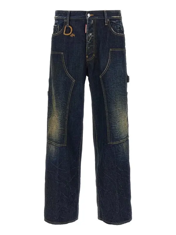 Dsquared2 Loose Carpenter Denim Jeans - Blue