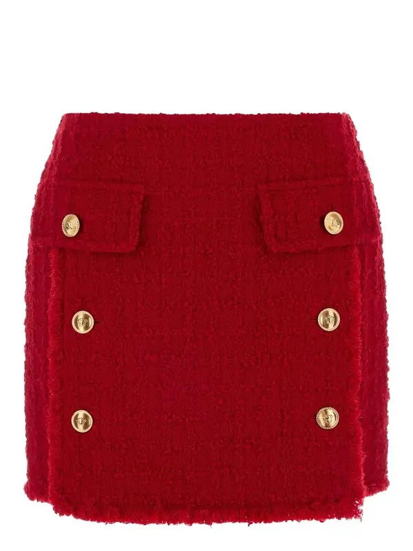 Versace Responsible Heritage Textured Tweed Skirt - Multicolor