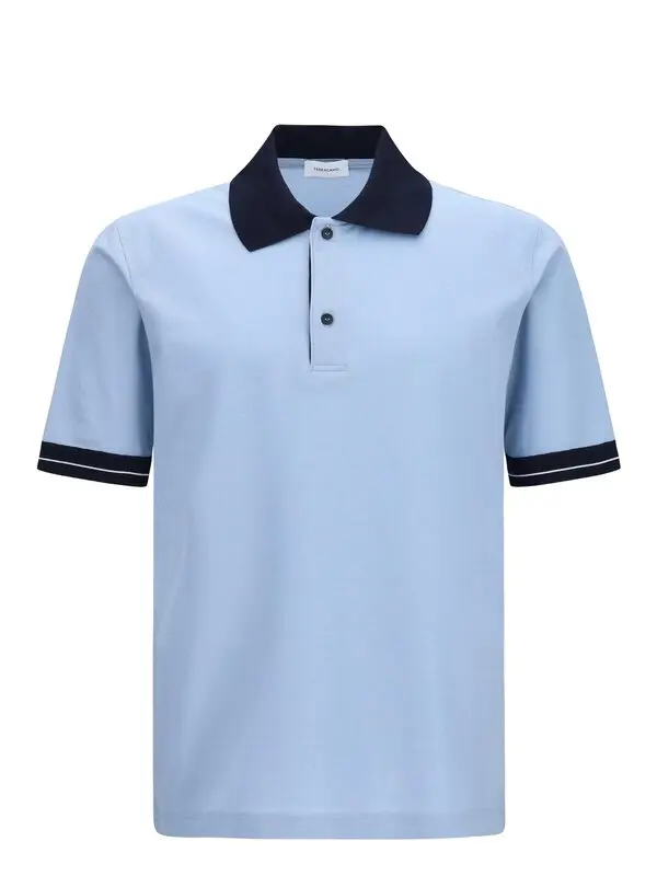 FERRAGAMO Short-sleeve Polo - Blue
