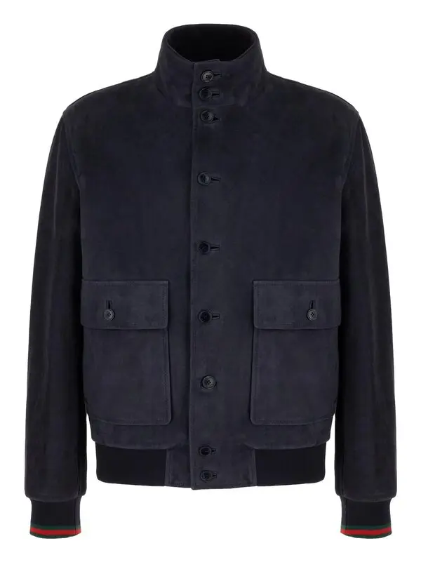 Gucci Suede Bomber Jacket - Multicolor