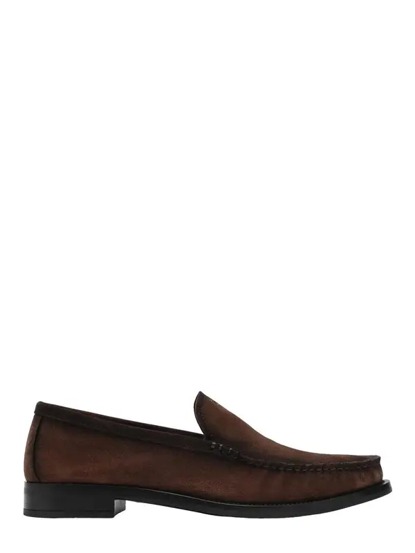 Prada Suede Leather Loafers - Brown