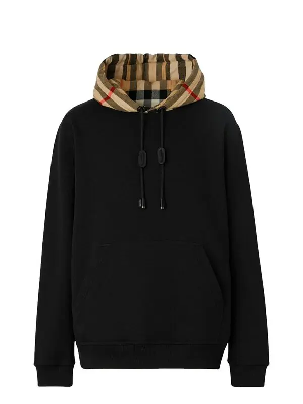 Burberry Check Cotton Sweatshirt - Black