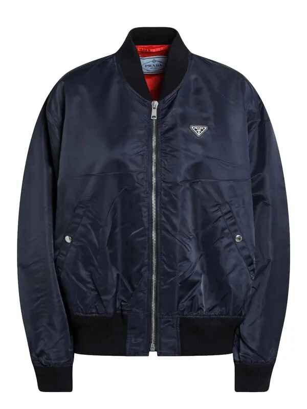 Prada Re-nylon Bomber Jacket - Blue