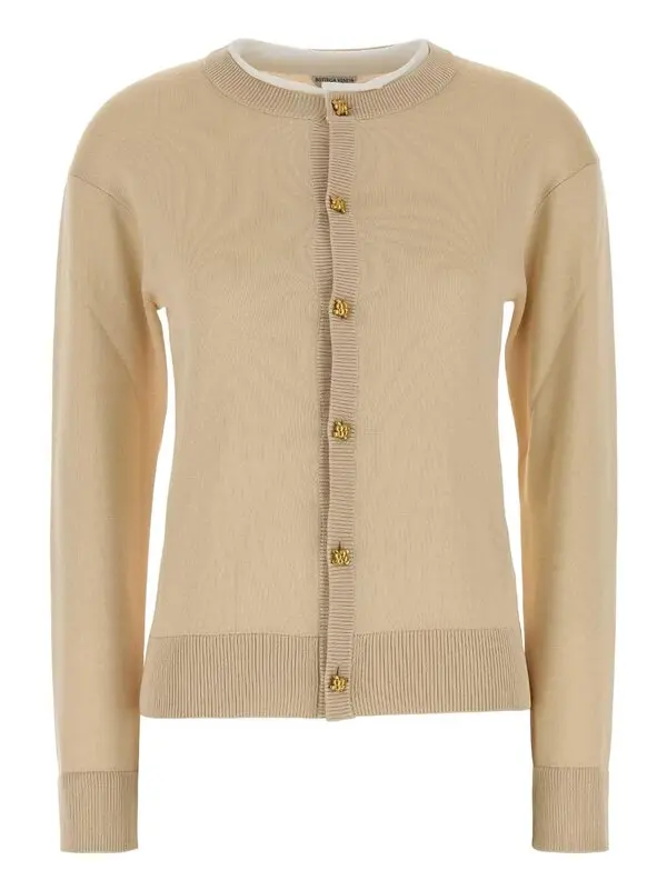 Bottega Veneta Sand Knit Cardigan - Brown