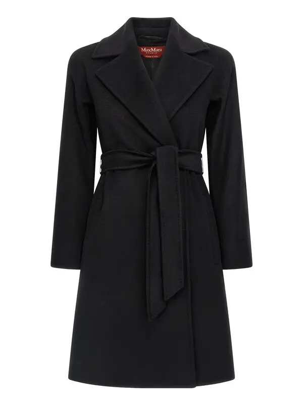 Max Mara Dravenna Wool Coat - Black