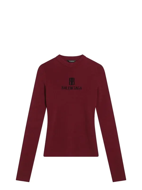 Balenciaga Ribbed Nano Bb Sweater - Red