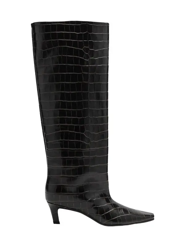 TOTEME Crocodile-print Leather Boots - Brown