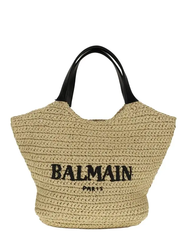 Balmain Crochet Tote Bag - Cream