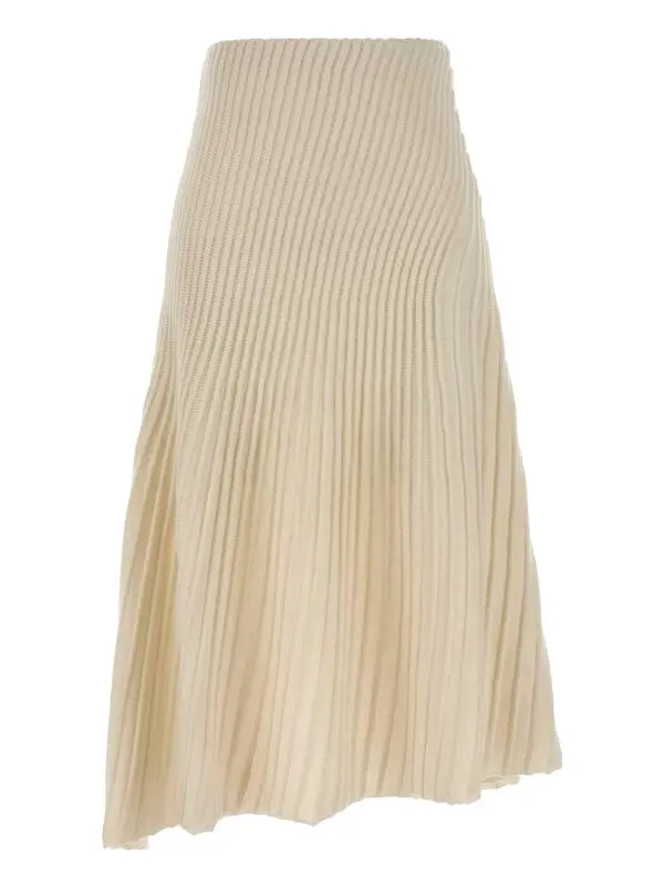 Alaïa Wool Blend Skirt - White