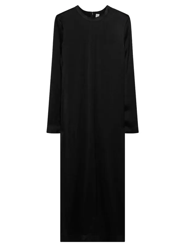TOTEME Midi Dress In Lustrous Viscose - Black