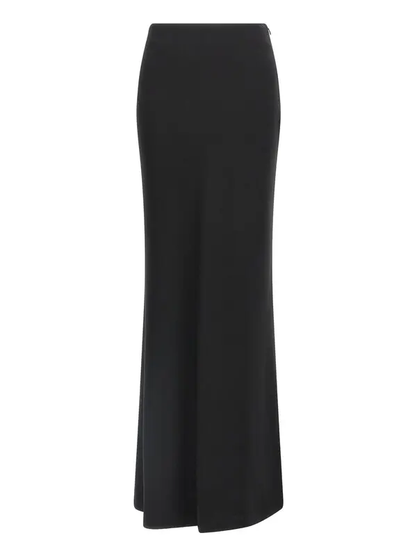 Alessandra Rich Long Silk Skirt - Black