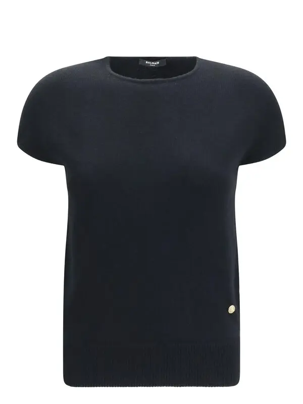 Balmain Wool And Cashmere Sweater - Black