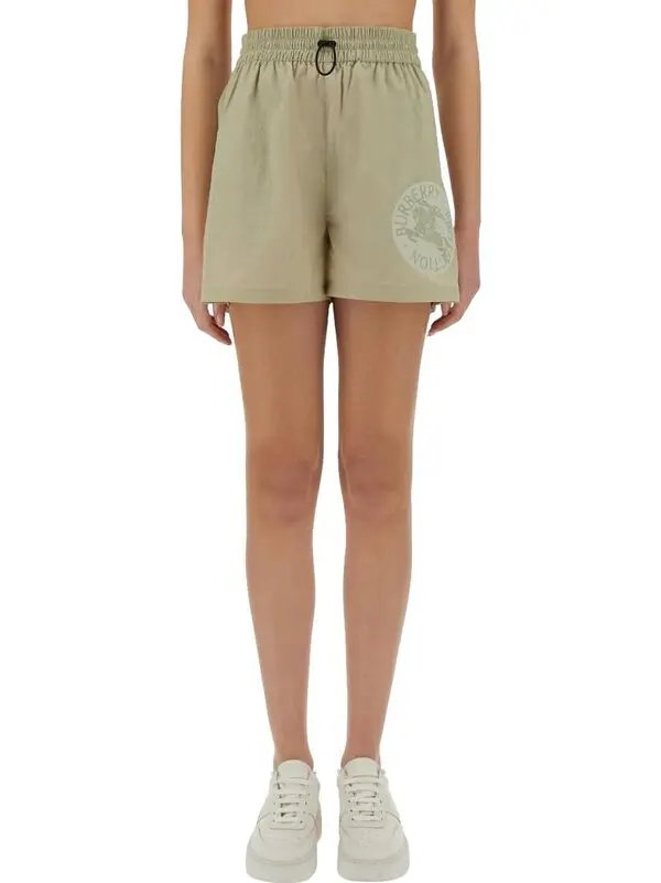 Burberry Nylon Shorts - Cream