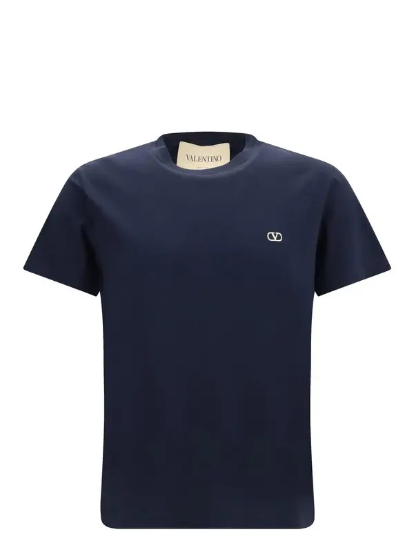 Valentino Garavani Cotton Vlogo T-shirt - Blue