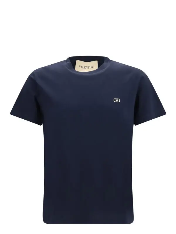 Valentino Garavani Cotton Vlogo T-shirt - Blue