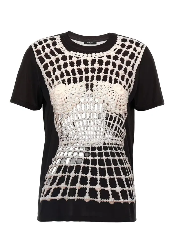 Balmain Trompe L'oeil T-shirt - Black