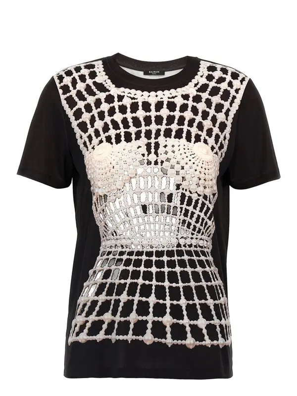 Balmain Trompe L'oeil T-shirt - Black