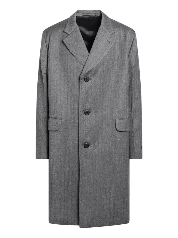 Prada Single-breasted Wool Coat - Gray