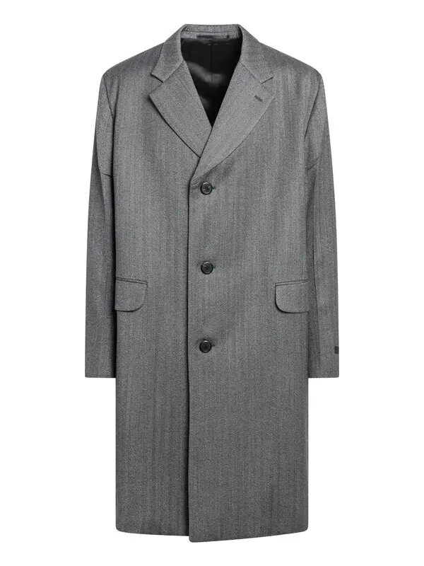 Prada Single-breasted Wool Coat - Gray