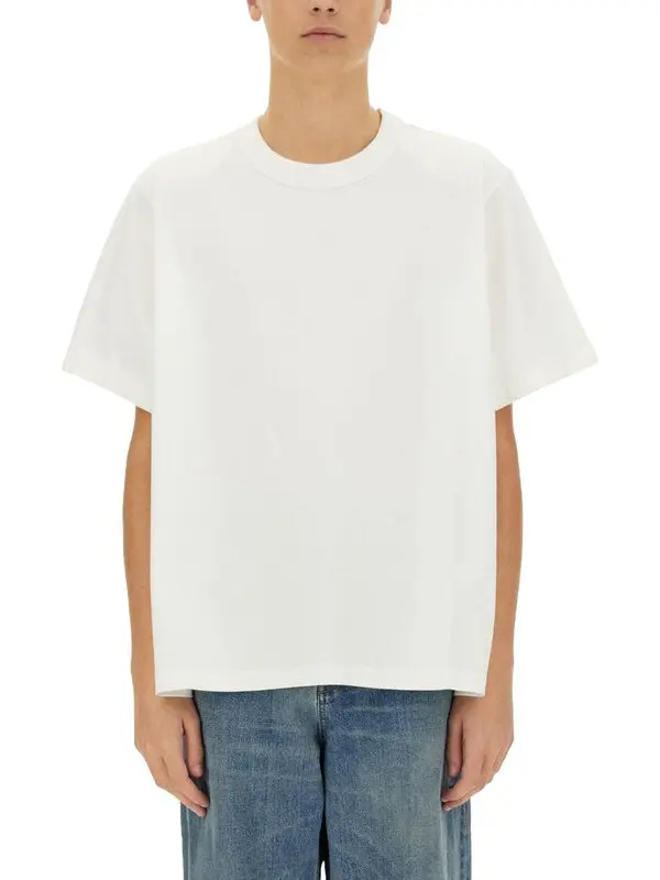 Bottega Veneta Checkered T-shirt Made Of Soft Cotton Jersey - White