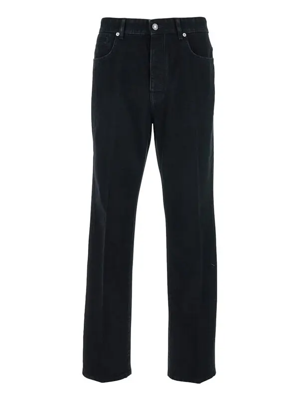 Givenchy Jeans With Belt Loops In Denim - Black