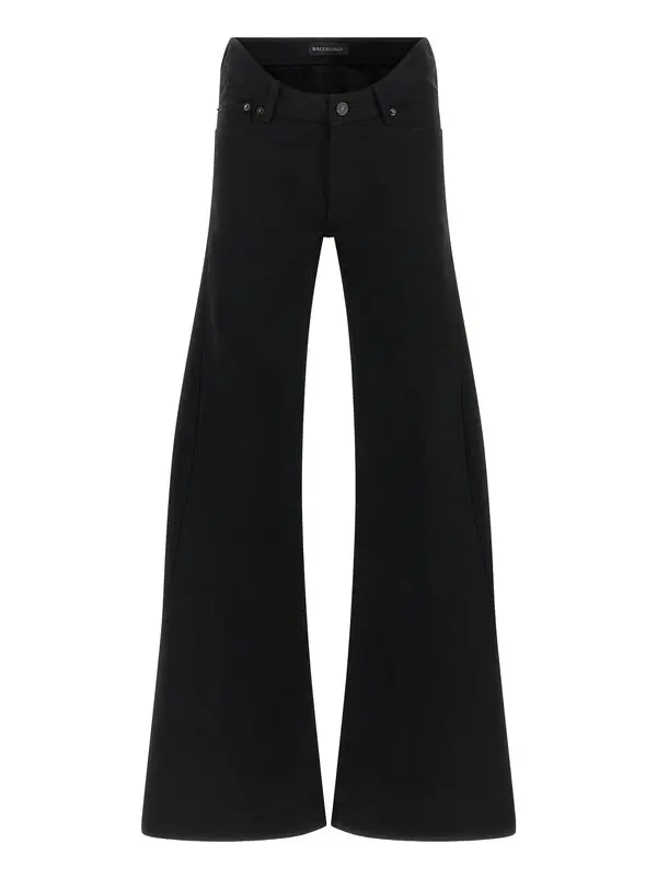 Balenciaga Curved Waist Jeans - Black
