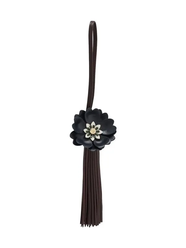 Miu Miu Nappa Leather Flower Charm - Brown