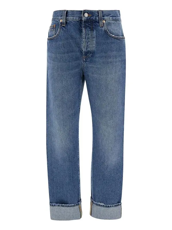 Gucci Cotton Denim Horsebit Detail Jeans - Multicolor