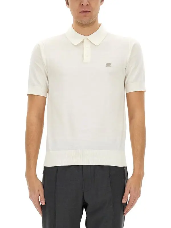 Dolce & Gabbana Polo With Logo - White