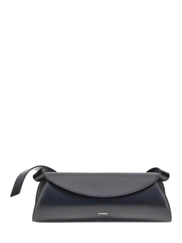 JIL SANDER Cannolo Shoulder Bag - Black