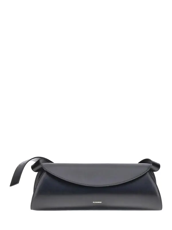 JIL SANDER Large Cannolo Shoulder Bag - Black