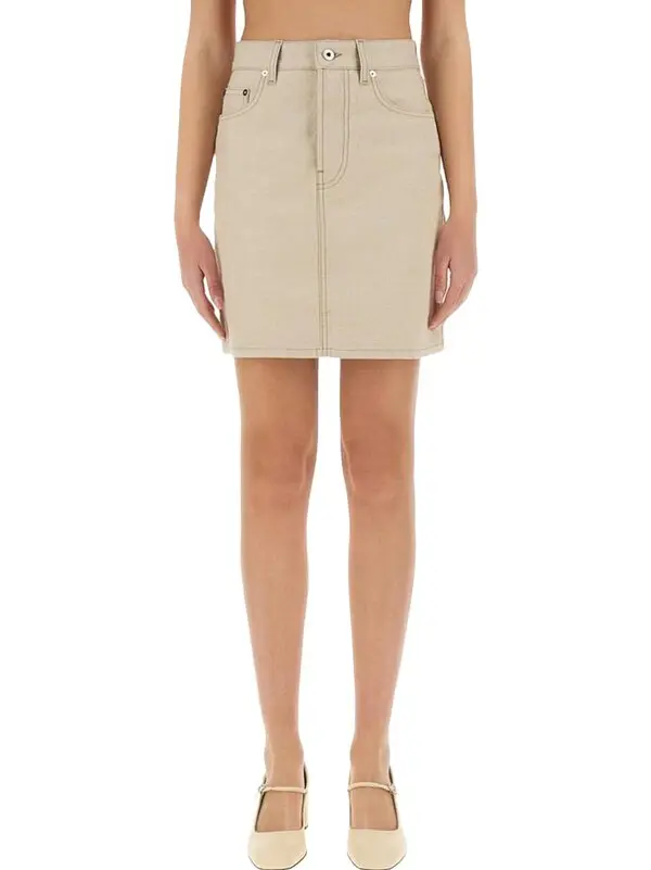 Burberry Denim Skirt - Cream