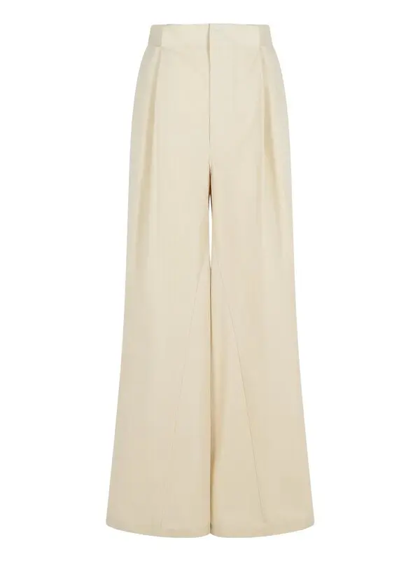 MAISON MARGIELA Over' Ivory Cotton Blend Pants - Cream
