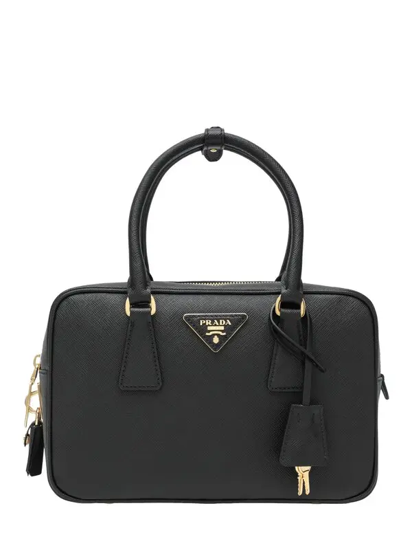 Prada Saffiano Leather Top-handle Bag - Black