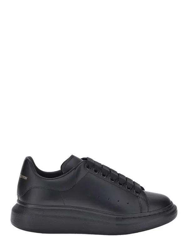 Alexander McQueen Leather Sneakers - Black