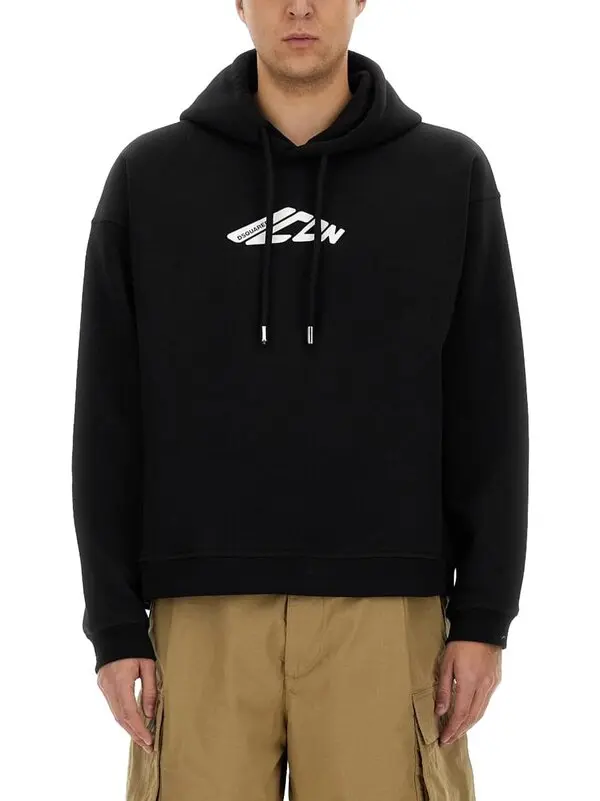 Dsquared2 Sweatshirt With Logo Print - Black