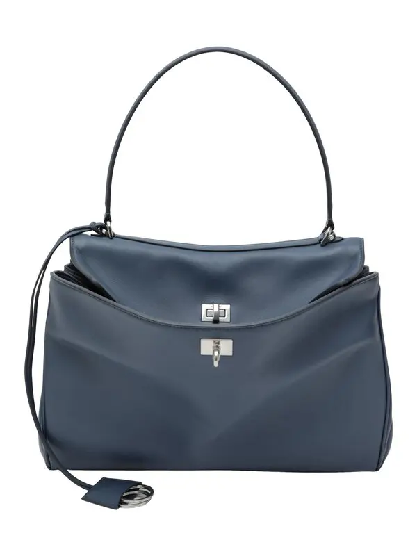 Balenciaga Rodeo Medium Light Smooth Calfskin Bag - Blue